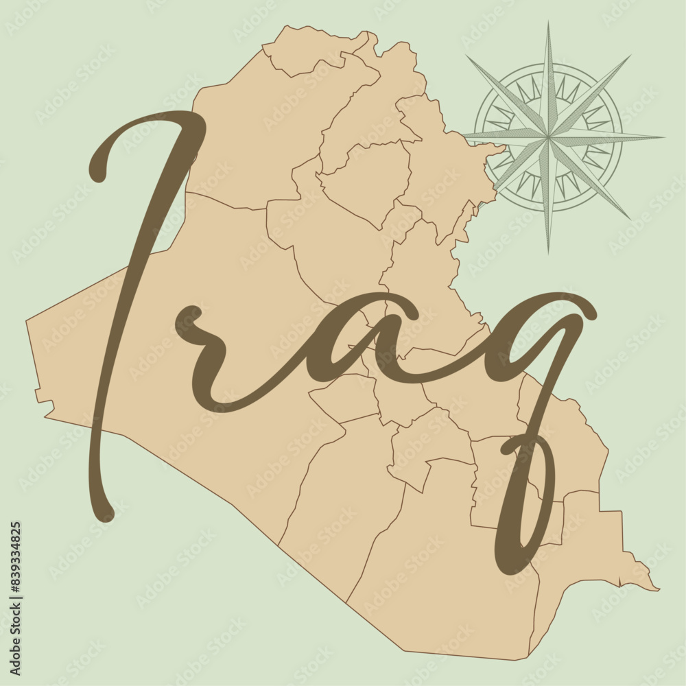 Complete map of Iraq, with all states and regions, updated. Content ...