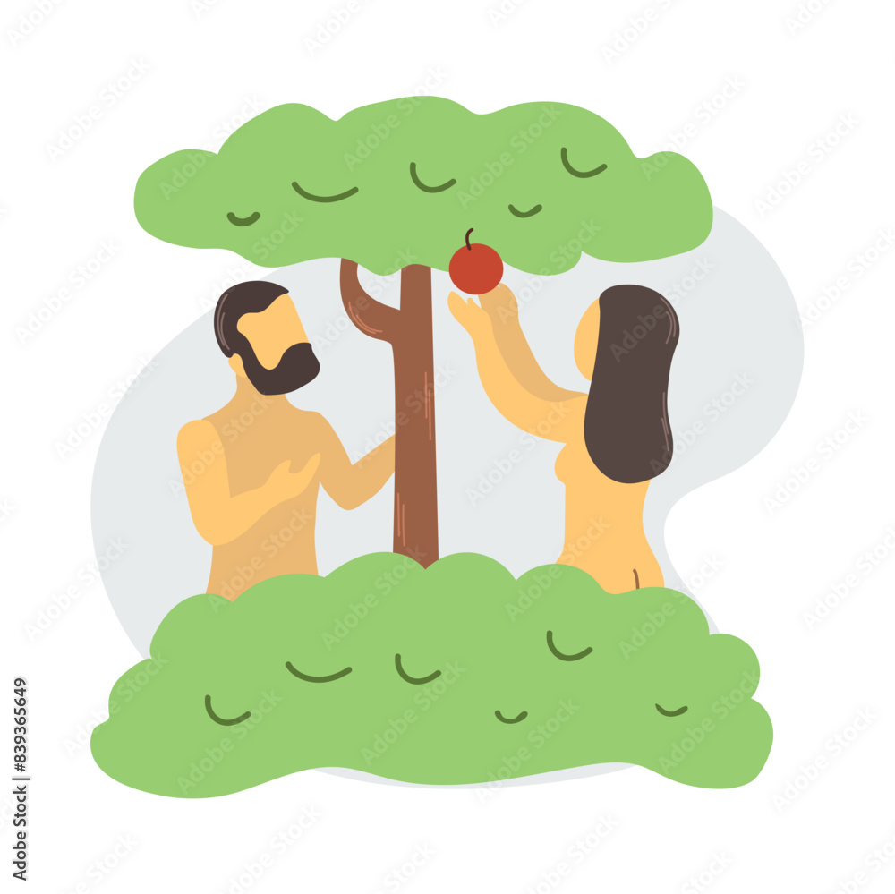Adam and Eve icon clipart avatar logotype isolated vector illustration ...