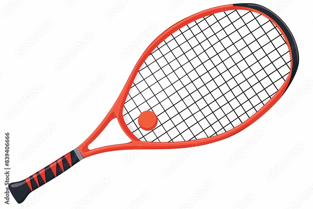 Modern 64-Bit Squash Racket Vector Illustration on White Background ...