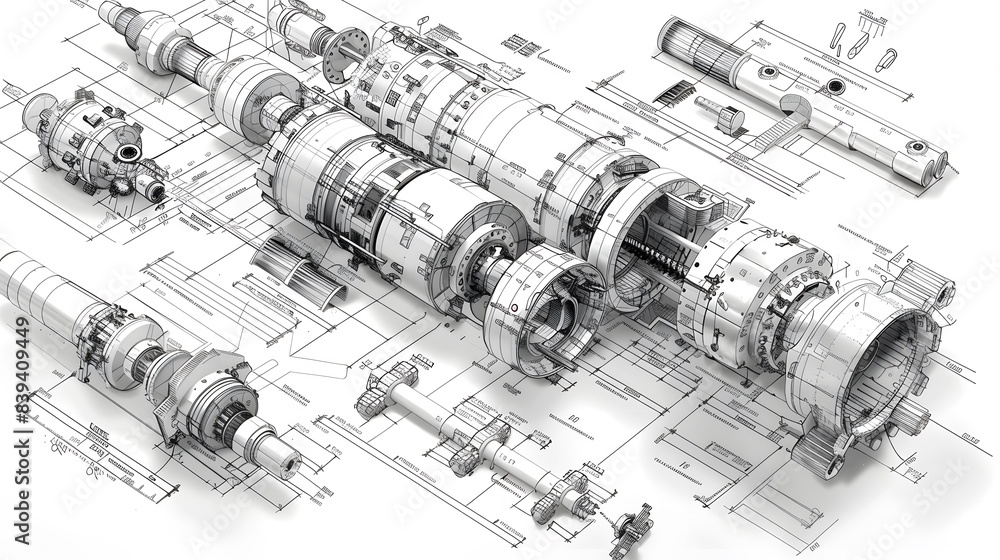 a highly detailed and precise technical drawing that provides specific ...