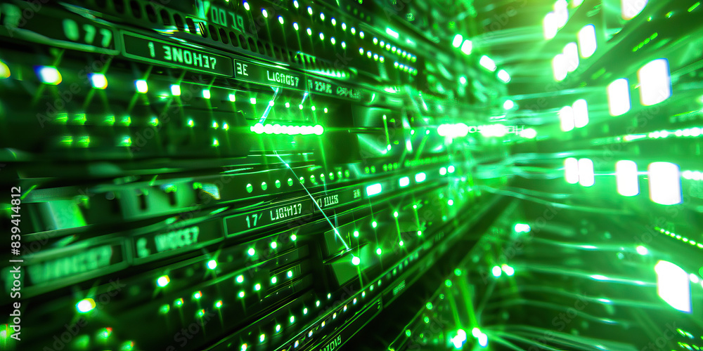 ภาพประกอบสต็อก The Labyrinth of Lightspeed: A cluster of flashing ...