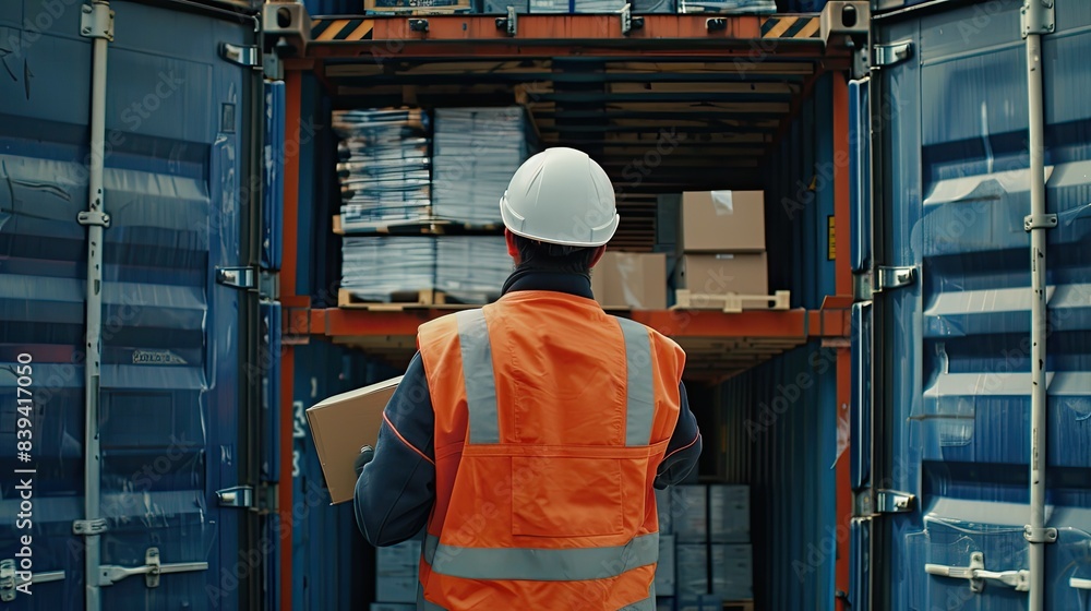 person wearing a safety vest and white helmet standing in front of a ...