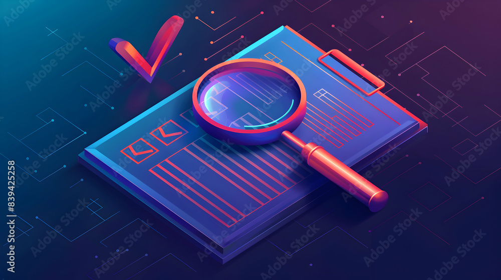 Security Audit Icon with Checklist and Magnifying Glass Concept ... Security Audit Icon with Checklist and Magnifying Glass Concept ...