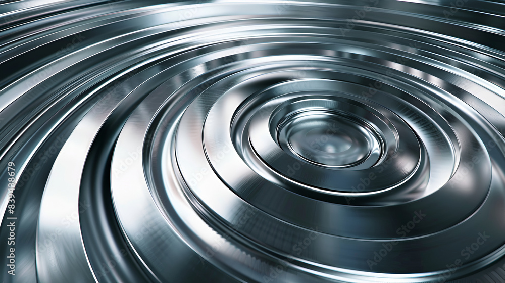 Radial blue-gray vibrations with a metallic sheen, Abstract metal ...