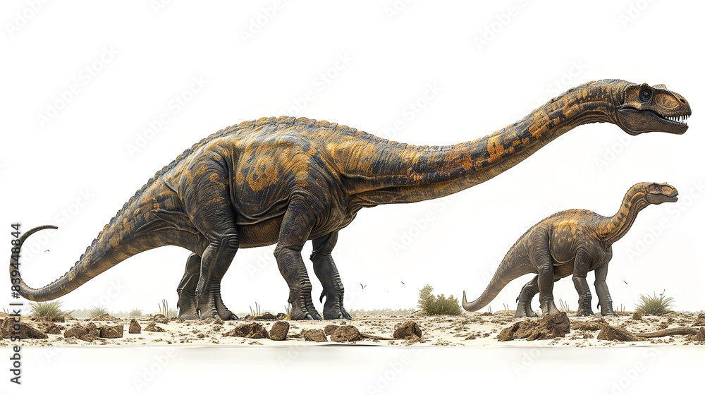 Compare the size and structure of different types of sauropods, such as ...