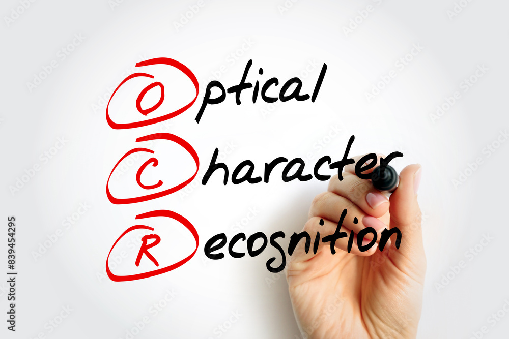 OCR - Optical Character Recognition is the process that converts an ...