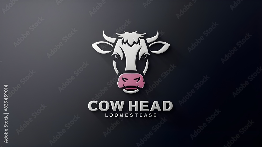 cow logo design, cow head, cow face perfect for farm shop, farm logo ...