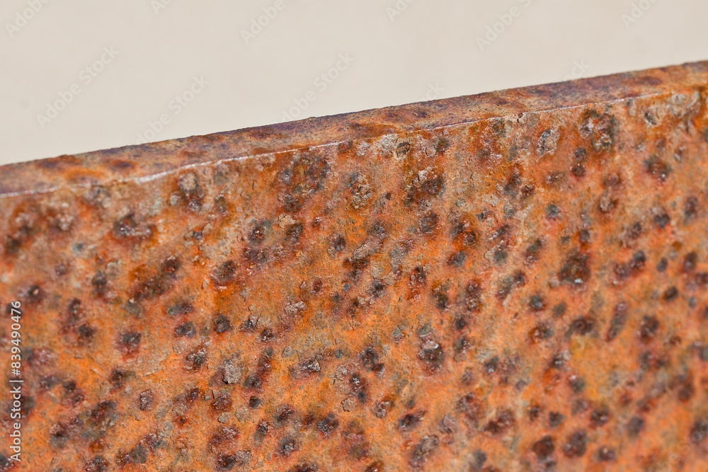 Weathering steel detail used in the construction industry with strong ...
