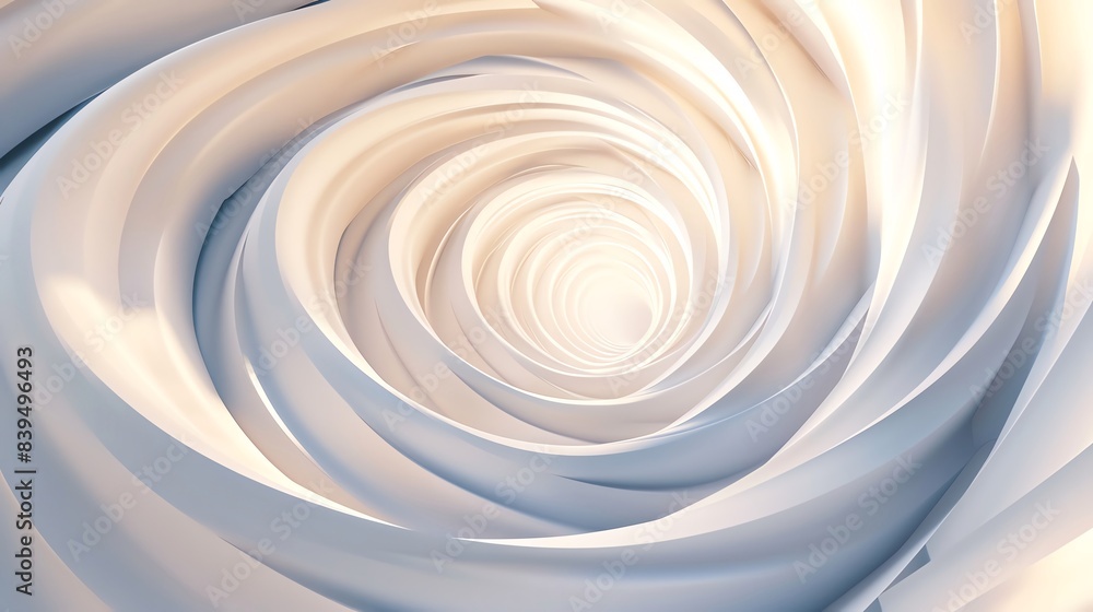 3D spirals with dynamic forms, appearing as if caught in perpetual ...