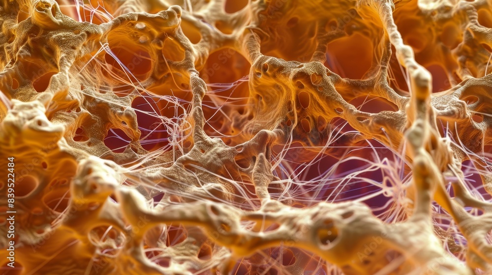 In this image osteoblasts can be observed in different stages of ...