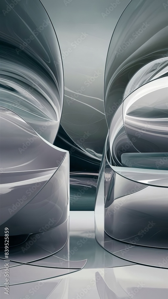 Abstract glass texture background, monochrome, gray and black colors ...