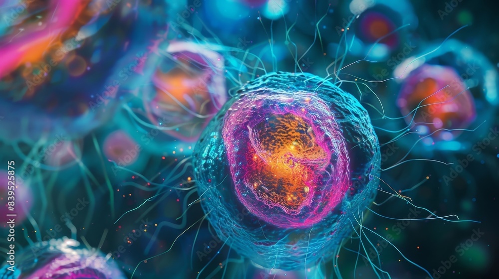 Confocal microscopy image of cell s held together by desmosomes ...