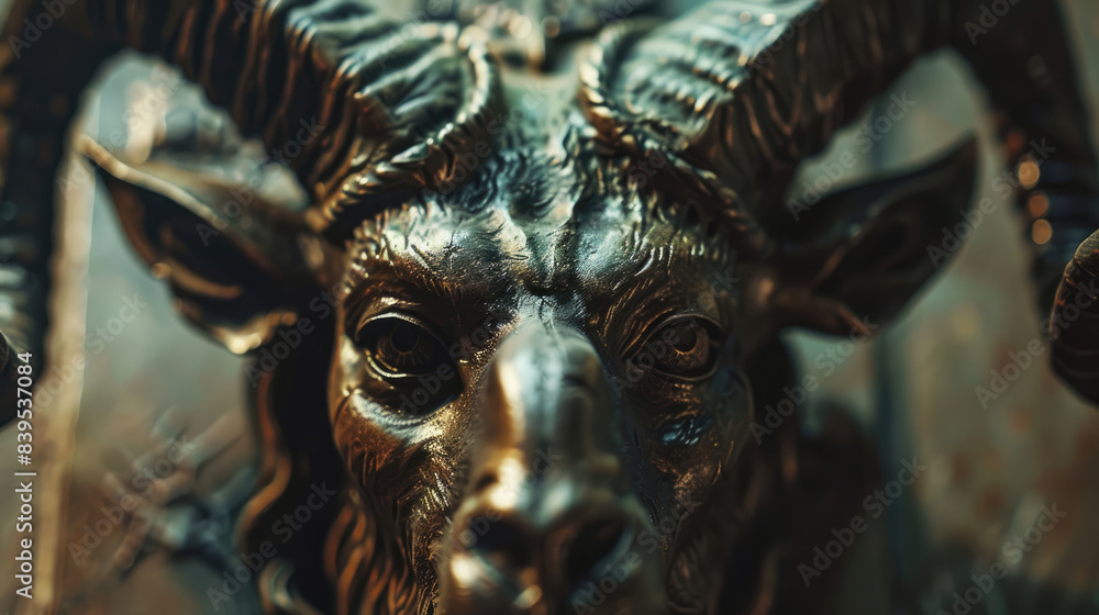 Ancient engravings of demons. Worship of evil forces Stock Photo ...