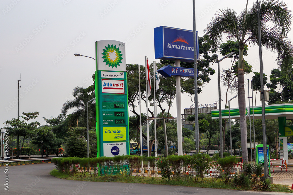 BP British Petroleum Gas Station at Purbaleunyi Toll Road KM 72 ...