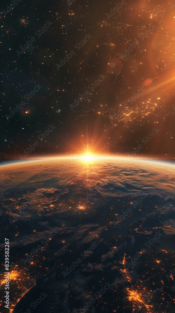 High-resolution view of Earth from space with detailed landmasses and ...