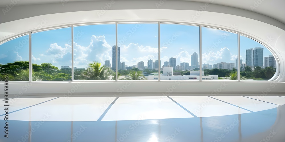 Miami Style Modern Highrise Apartment Building with Curved Floors and ...