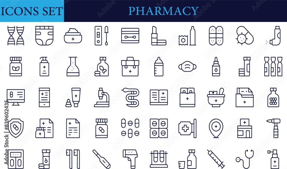 Pharmaceutical dosage forms editable stroke outline icon isolated on ...