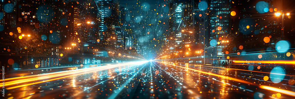 abstract depiction of digital transformation motion blur highlighting ...