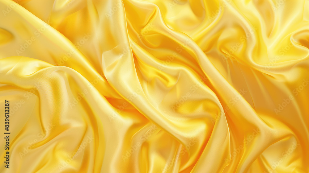 abstract background, yellow satin background yellow luxury fabric background. yellow silk ...