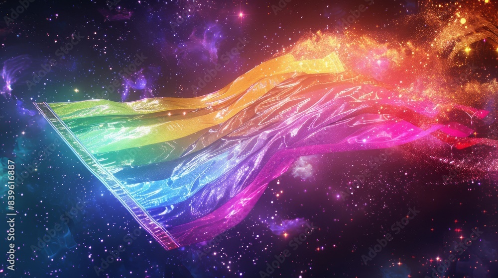 Diverse Pride Flags Displayed Outdoors Stock Illustration | Adobe Stock