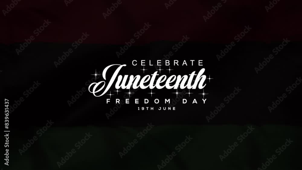Juneteenth Freedom Day Handwritten Animation, African American Juneteenth Independence Day Video ...