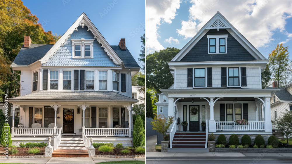 Before and after images of property upgrades and improvements ...