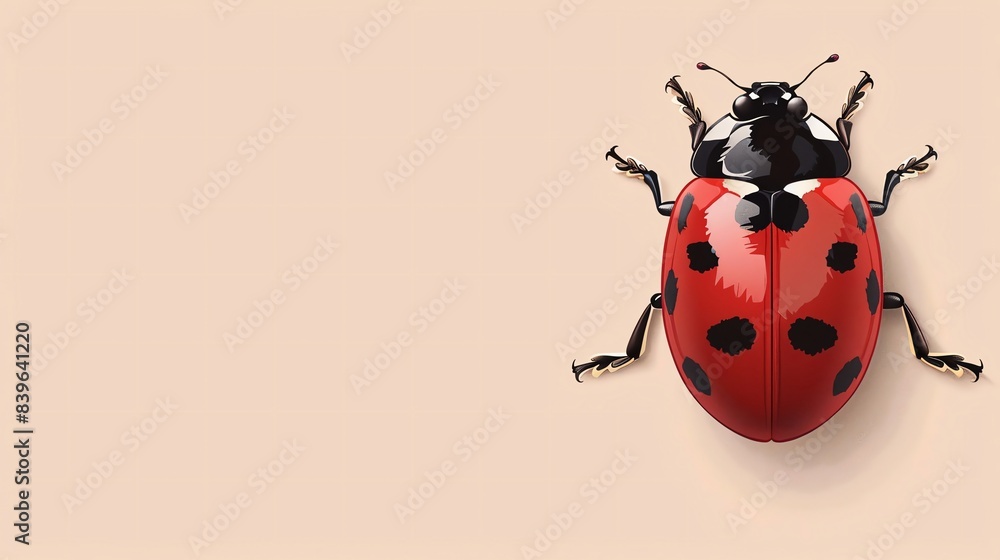 Ladybug, border, background Wallpaper, blank in the middle, minimalism ...