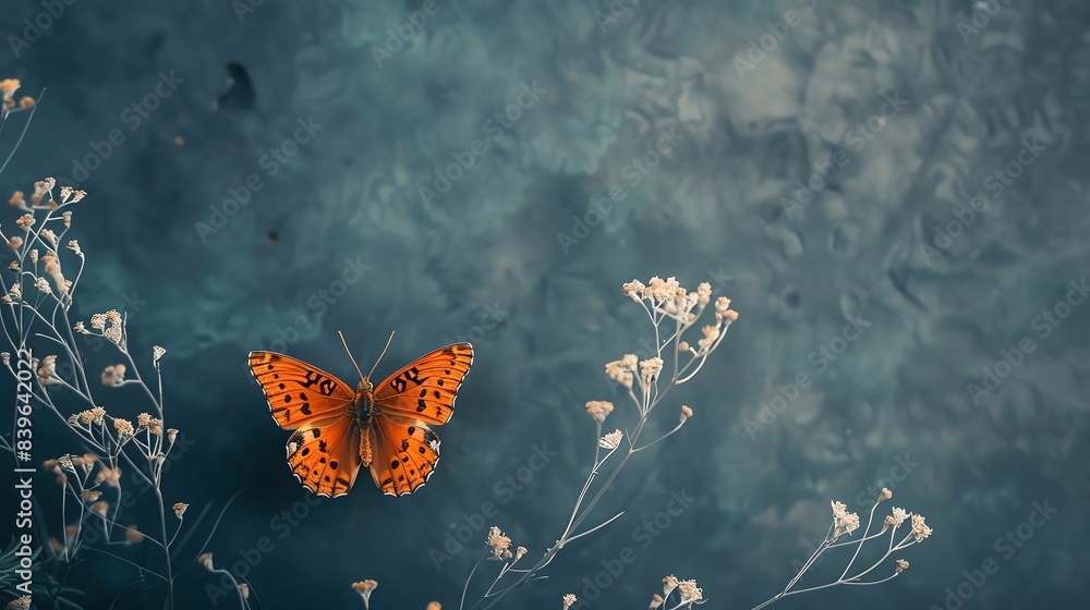 Regal Moth, border, background Wallpaper, blank in the middle ...