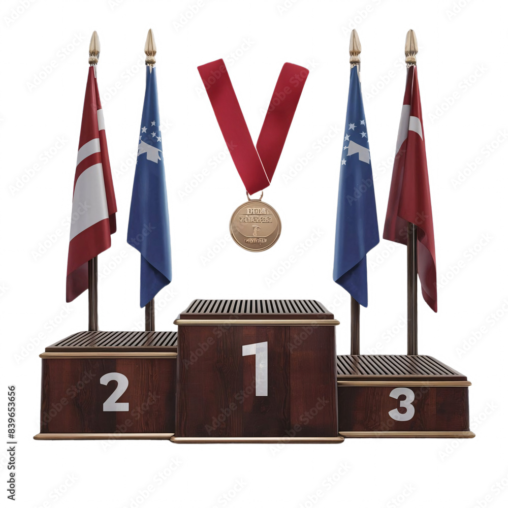 olympic medal podium - realistic image isolated on transparent ...