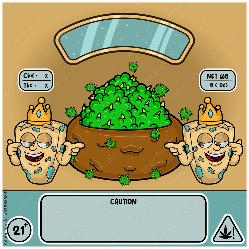 Blue Cheese Strain with Weedbud in cartoon style. Weed Design For Logo ...