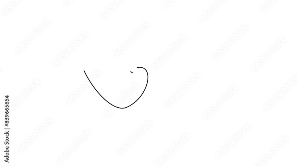 Random animated line drawing animation background on white easter ...