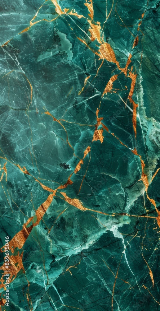 High-resolution emerald green marble texture with gold veins for luxury ...