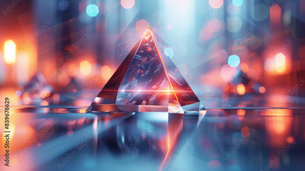 futuristic d pyramids, complex d pyramids with a modern flair ...