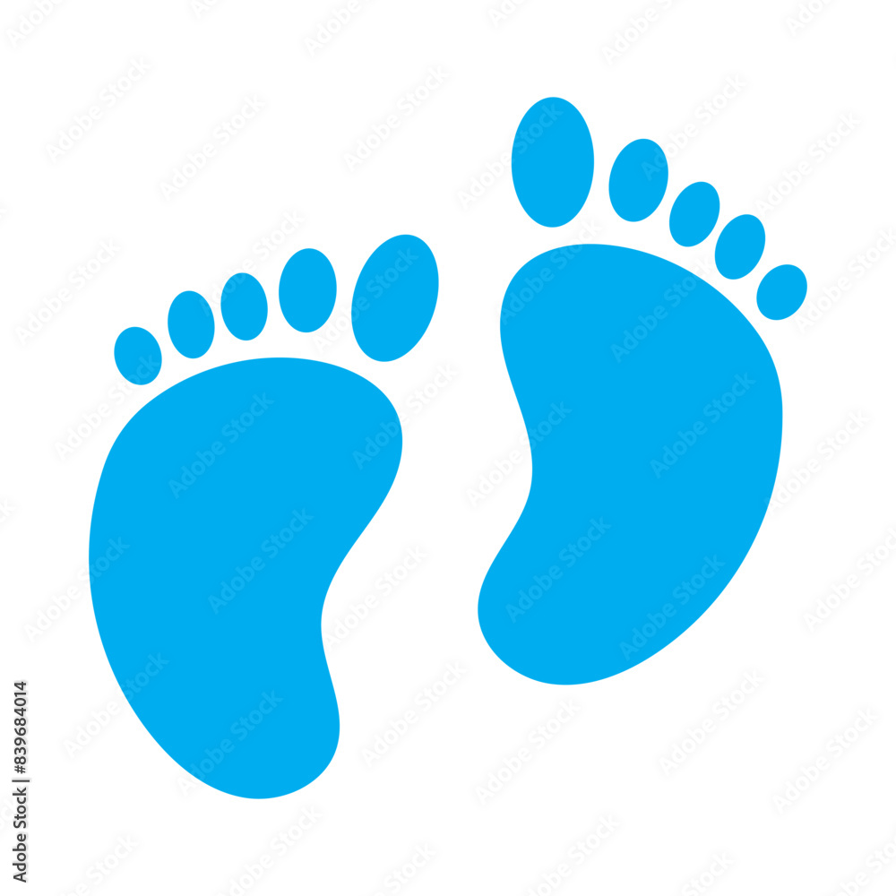 baby feet icon vector set. footprint, newborn, kids feet sign. Vector ...