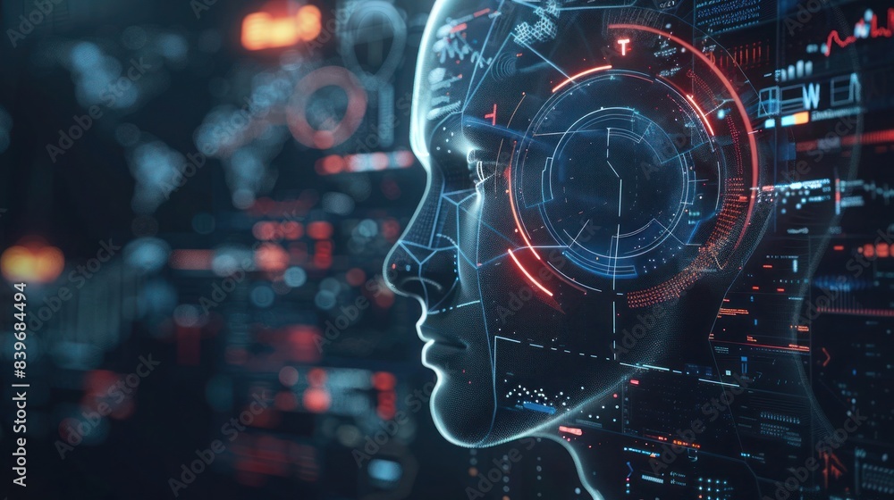 health future design on hi tech background. hud interface elements of ...