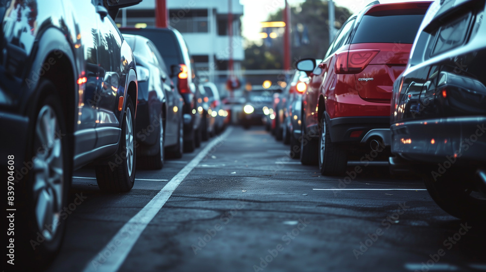Car parked at outdoor parking lot, Used car for sale, Rental service ...