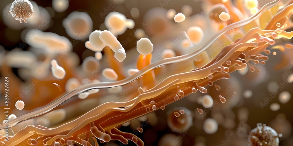 Observing Bacteria Up Close Macro Animation in a Petri Dish. Concept ...