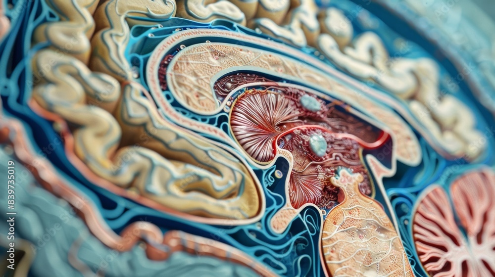 A diagram of the meninges the protective layers surrounding the brain ...