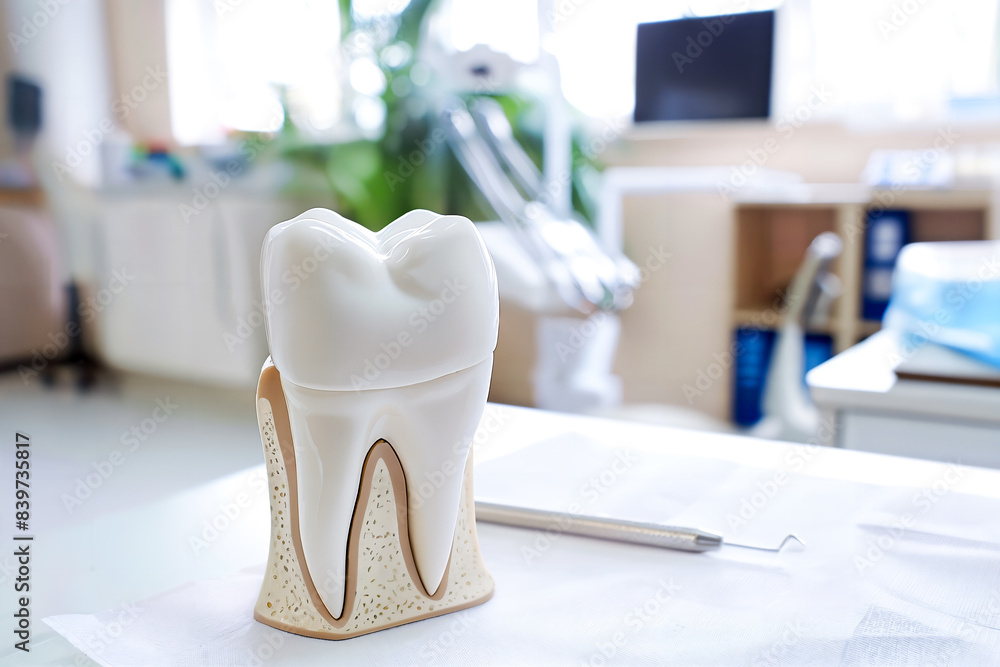 Three-dimensional (3d) dental model of a tooth (molar or premolar ...