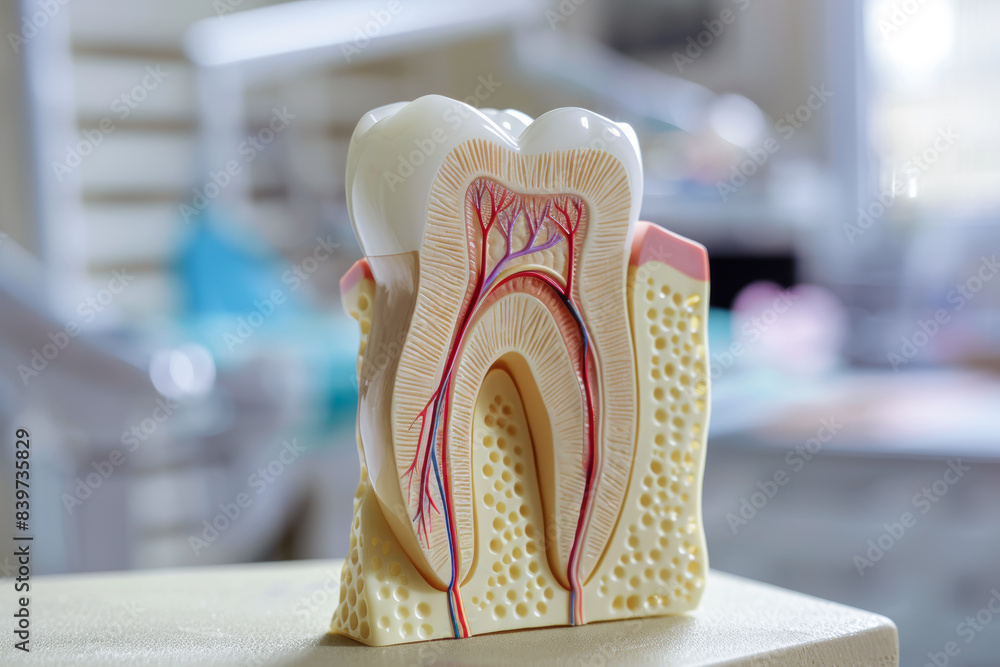 Three-dimensional (3d) tooth cross section model focusing on the ...