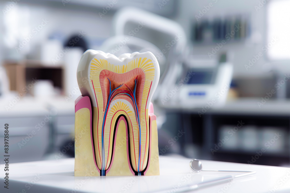 Three-dimensional (3d) model of the cross-section anatomy of tooth ...