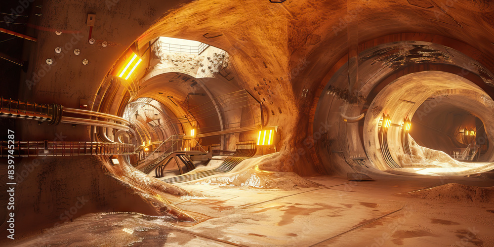 Underground Mining Facility: A network of tunnels and chambers ...