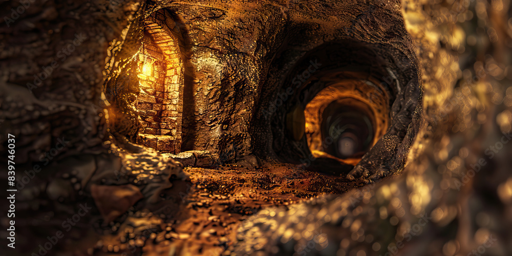Underground Catacombs: A maze of tunnels and chambers, resembling ...