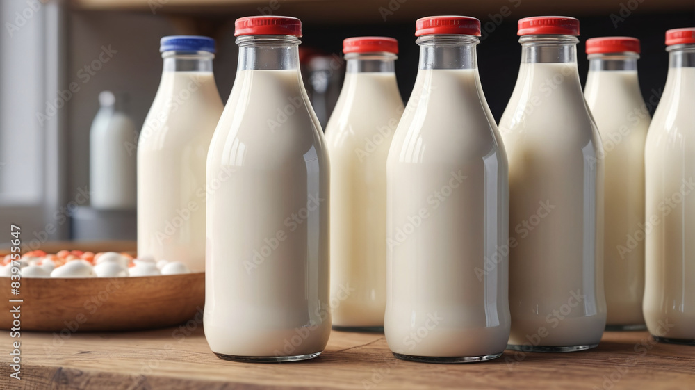 Farm-to-Table Dairy: Fresh Milk Bottled and Ready for Delivery ...