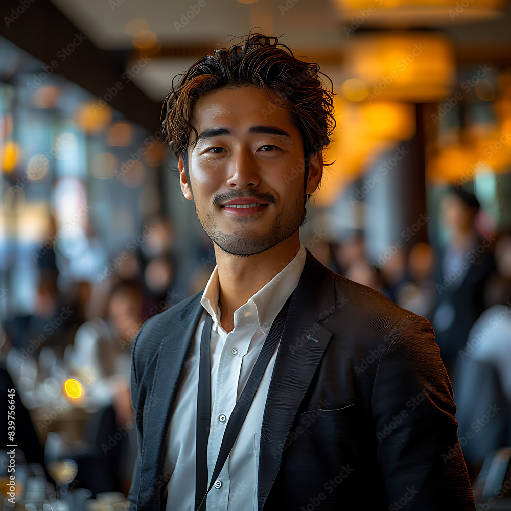 Japanese business man presenting a corporate event in Japan Stock Photo ...