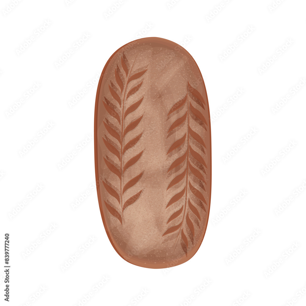 Vector illustration logo clip art Crusty loaf of sourdough bread Stock ...