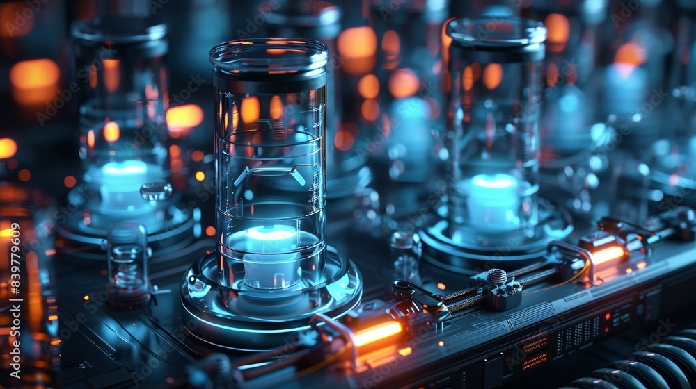 Bioengineered components integrated into the system, with organic ...