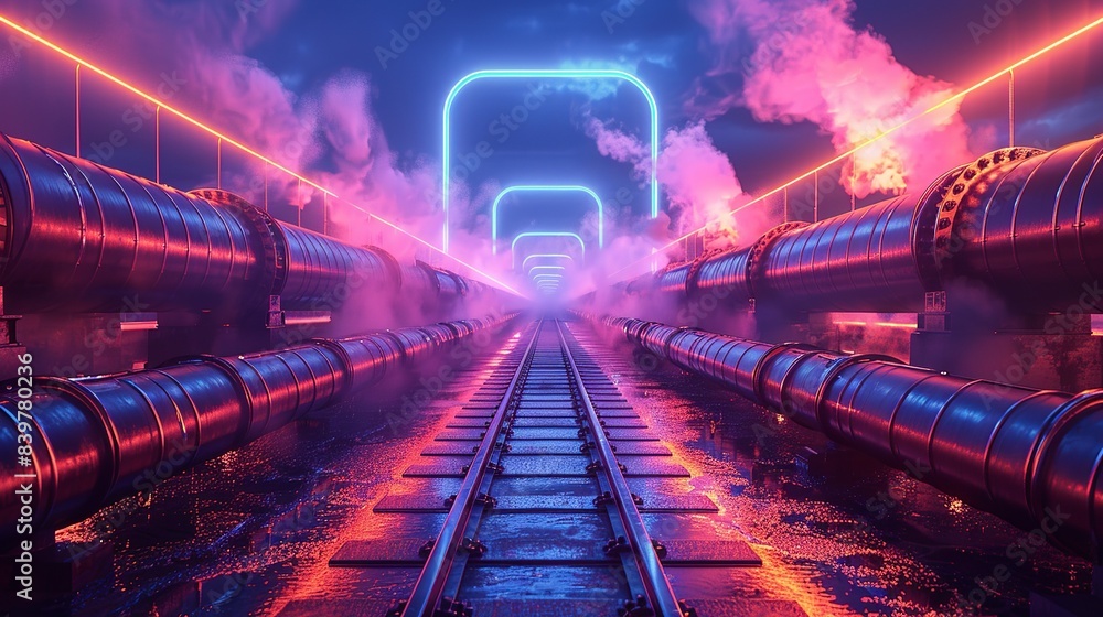 Networks of high-pressure steam pipes with occasional bursts of vapor ...