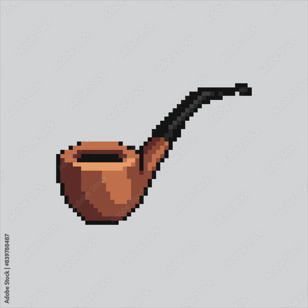 Pixel art illustration Smoking Pipe. Pixelated Smoke Pipe. Smoking Pipe ...