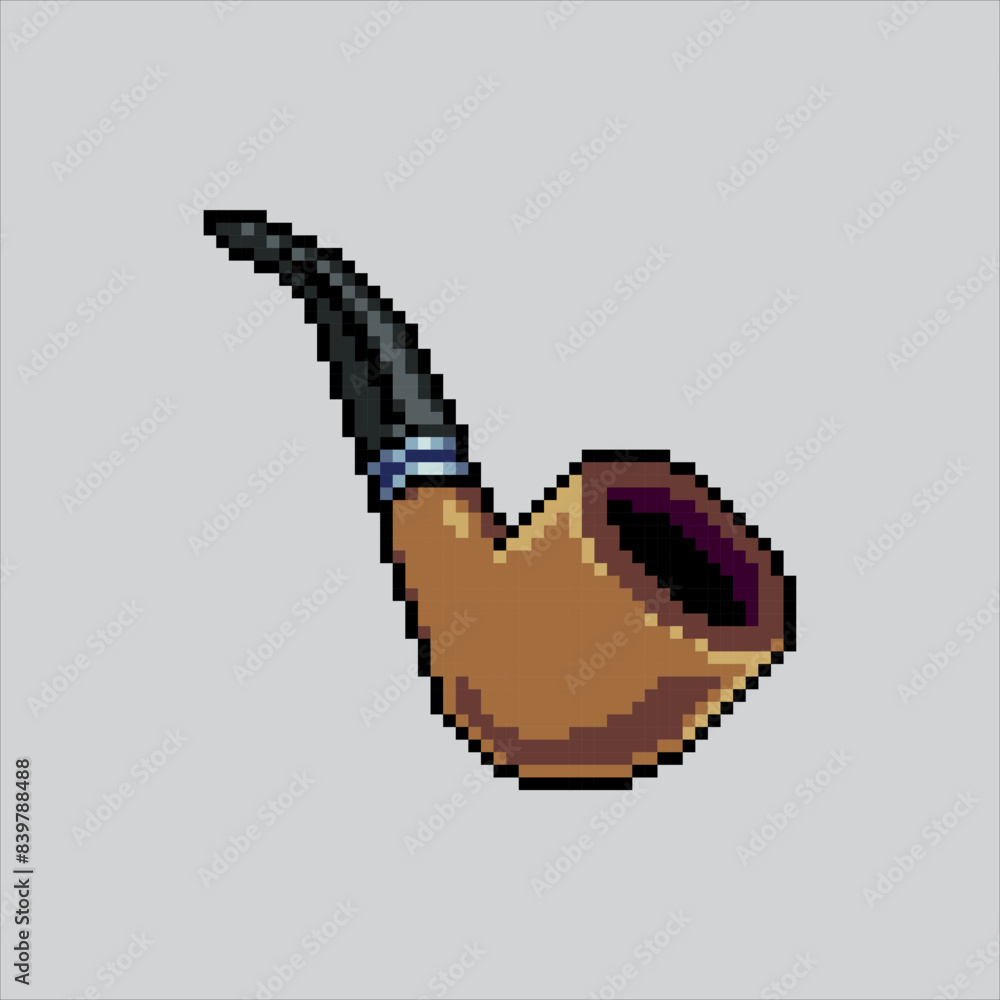 Pixel art illustration Smoking Pipe. Pixelated Smoke Pipe. Smoking Pipe ...